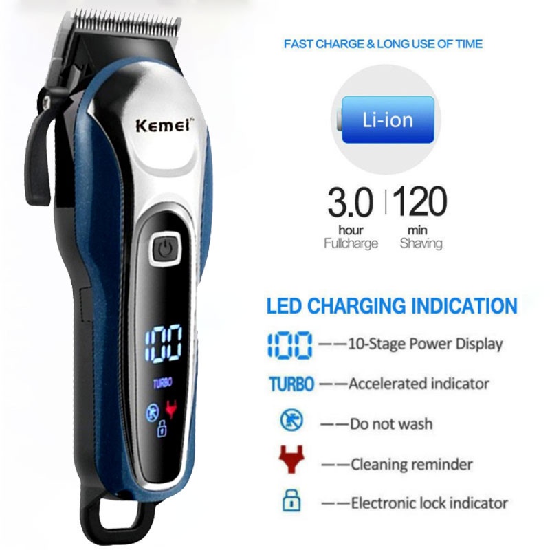 KM-1995 Kemei professional shears rechargeable pet hair removal machine ...