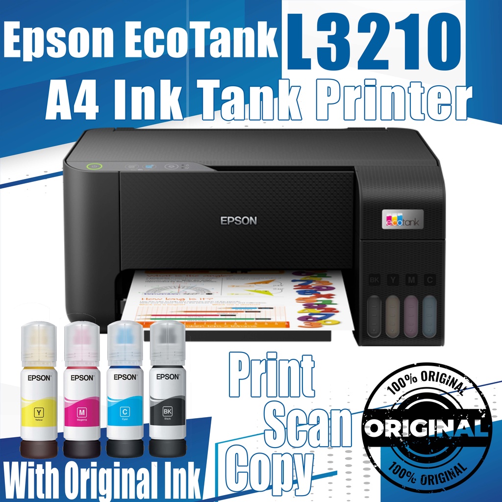 Epson EcoTank L3210 A4 All-in-One Ink Tank Printer | Shopee Philippines