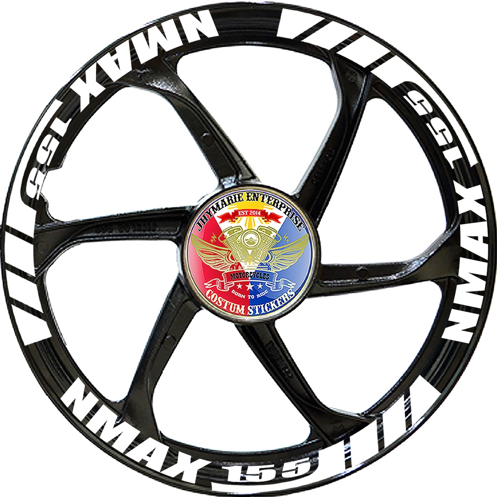 YAMAHA NMAX 155 mags stickers decals (set for 2 wheels front and rear ...