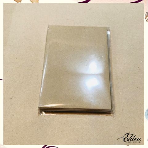 50/100pcs A6 70-185gsm Plain Brown Kraft paper for labelling, notes ...