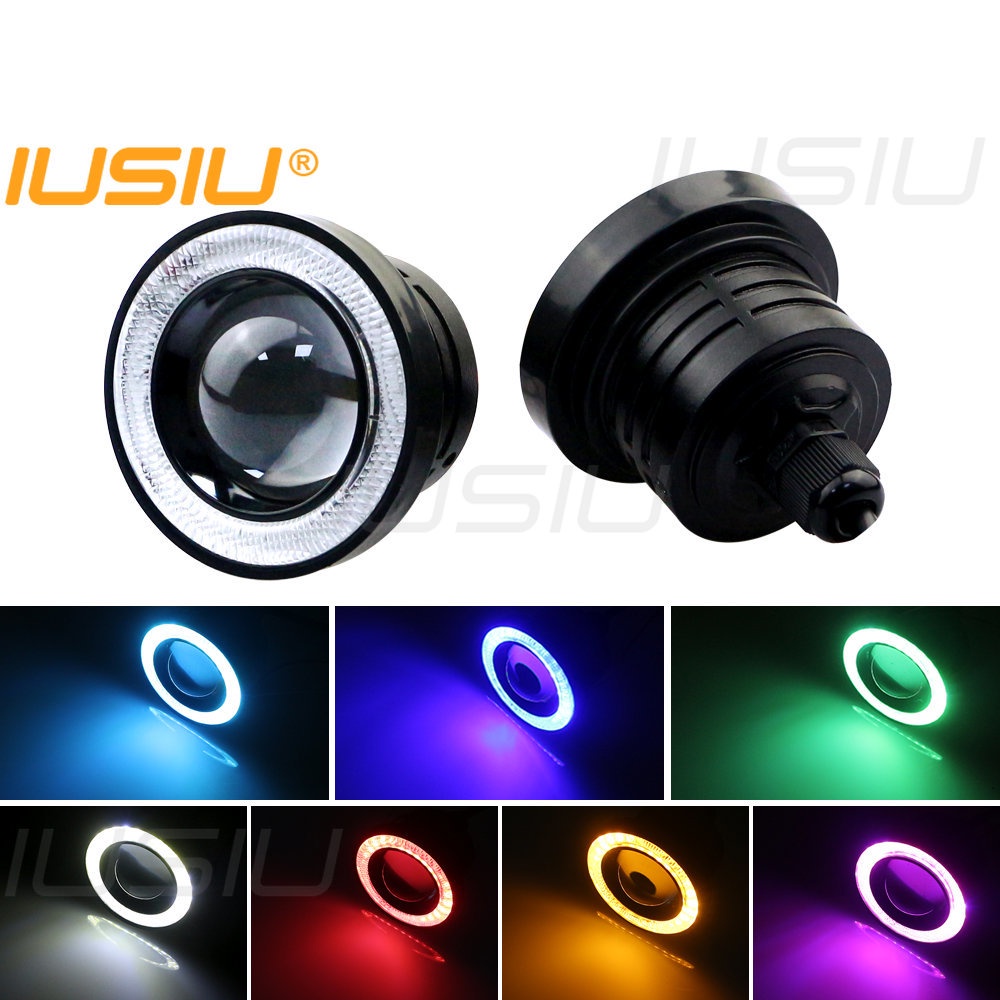 IUSIU Angel Eye Fog Light 2.5inch 3inch 3.5inch 4inch LED Car Daytime Running Light COB ...