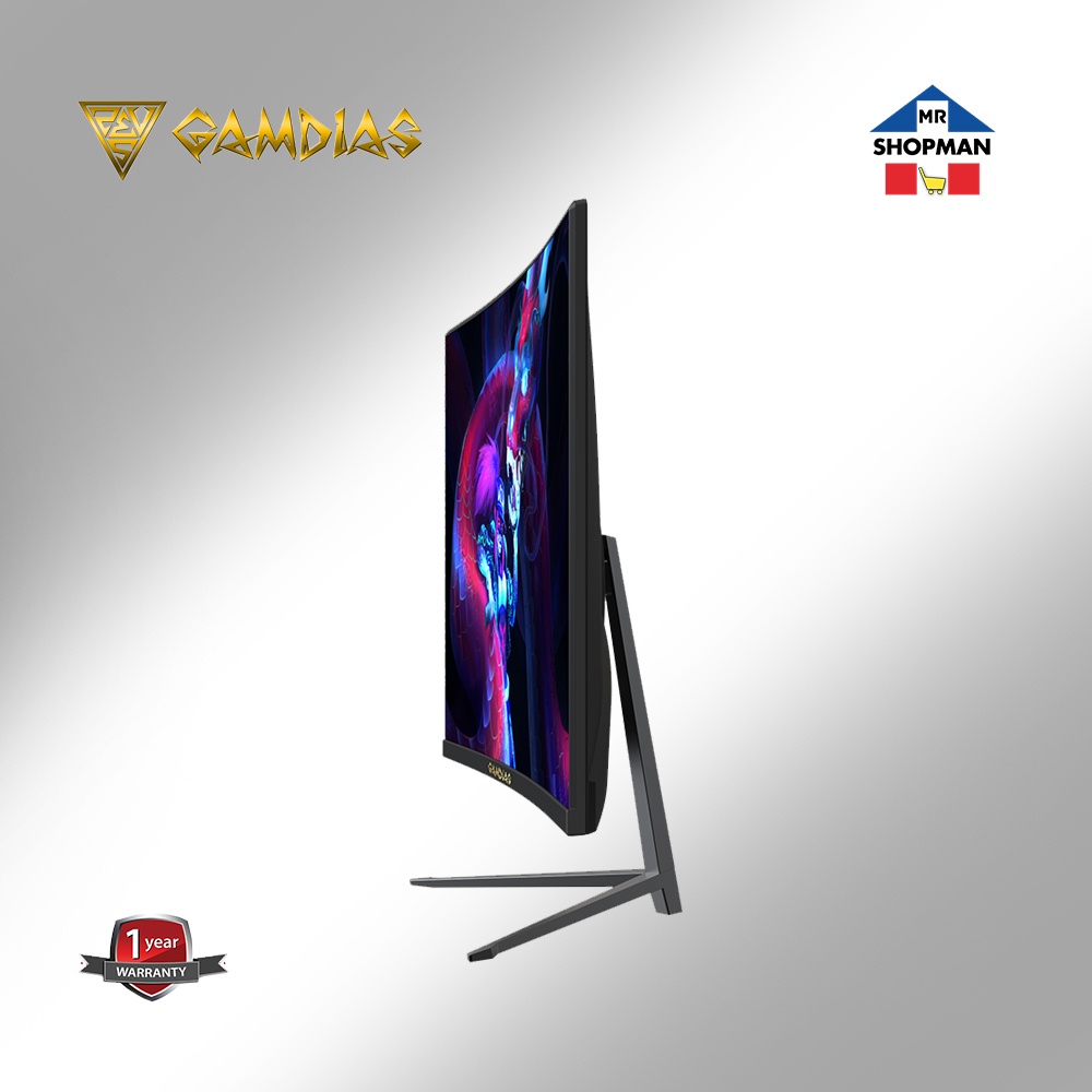 Gamdias Atlas 24" Curved HD24C II 180Hz / HD24C 165Hz 1920x1080 Gaming ...