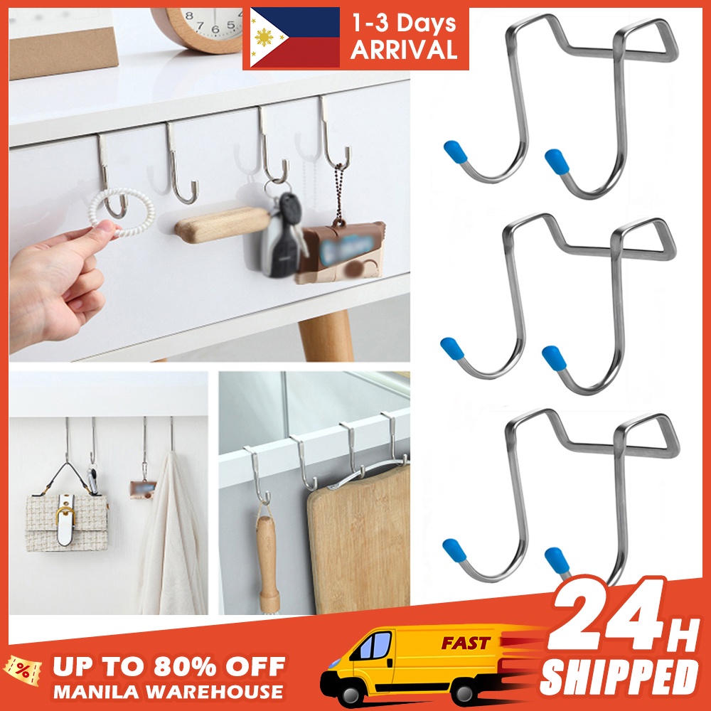 Door Hanger Hook Stainless Steel Double S-Shaped Hook for Bathroom ...