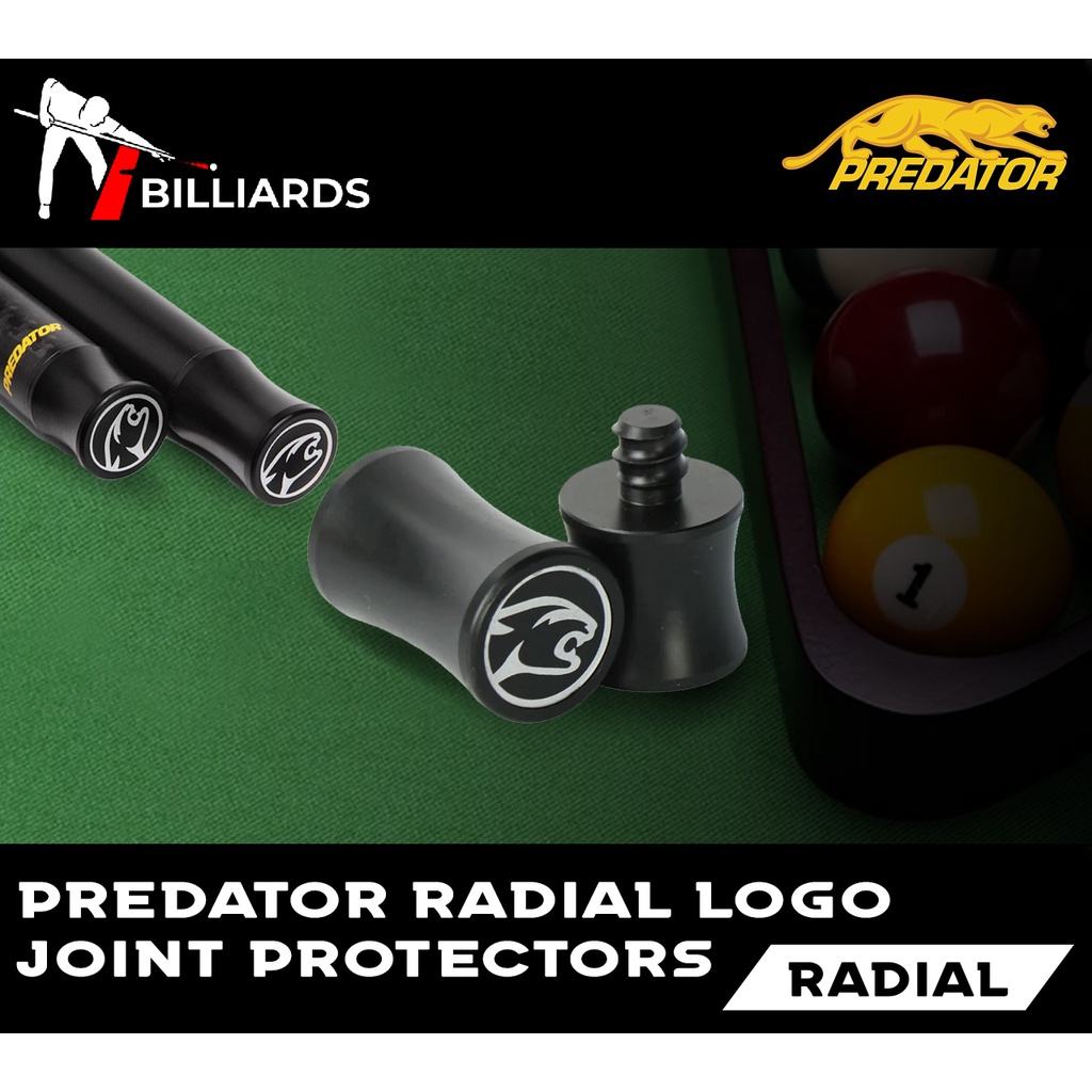 Predator RADIAL JOINT PROTECTOR PREDATOR SILVER LOGO Set For Billiard ...