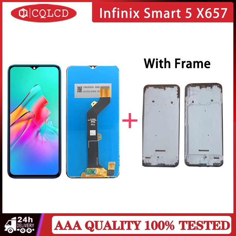 Infinix Smart 5 X657 X657C LCD With Frame Door Housing Bezel Repair ...
