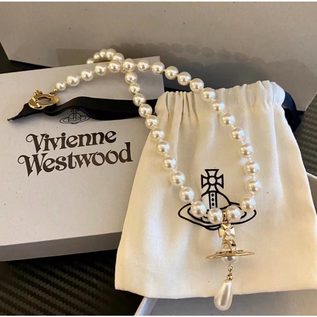 Vivienne Westwood New Three-Dimensional Saturn Water Drop Pearl ...