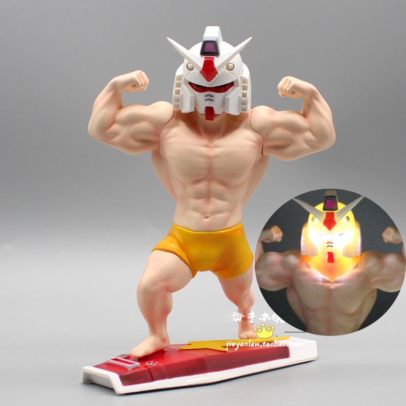 BANDAI Gundam Anime Figure ZASF Muscle Man Zaku Protein Powder Muscle ...