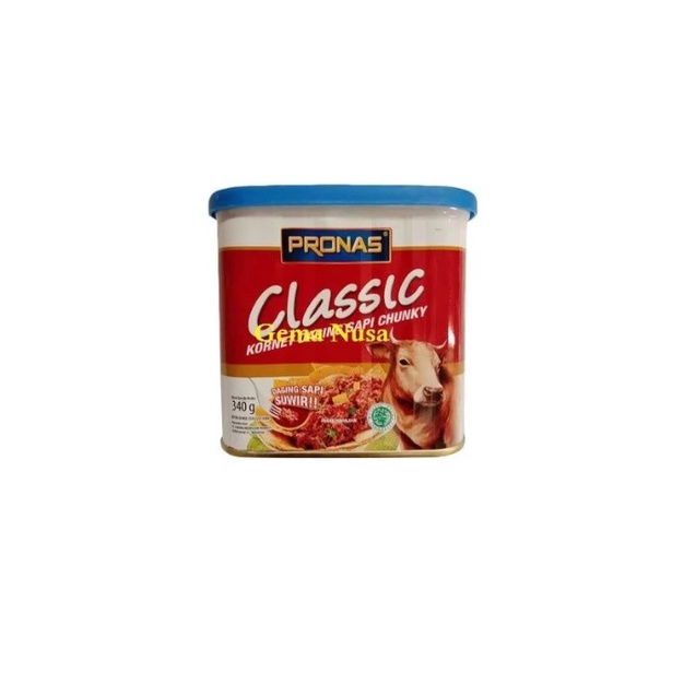 Pronas Classic Canned Chunky Beef Kornet 340 Gr | Shopee Philippines