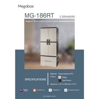 Megabox MG 186 Wardrobe Cabinet RT With 2 Drawers | Shopee Philippines