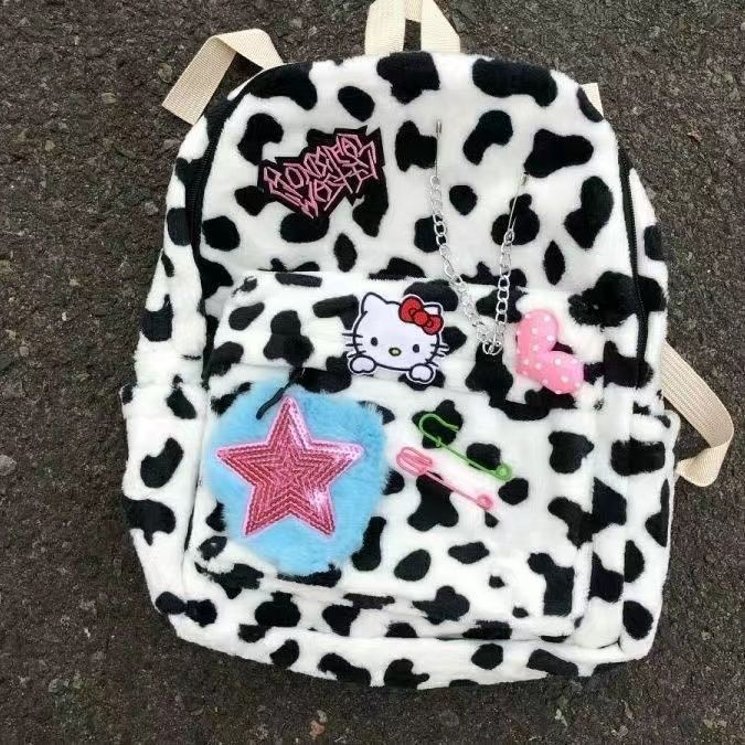 Five-pointed Star Y2k Backpack Cute Girl Cowboy Cow College Student ...