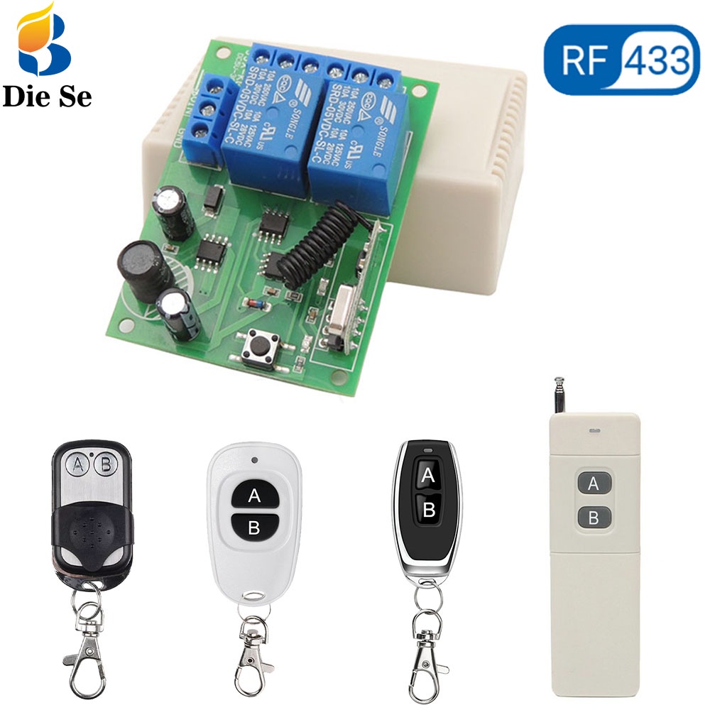 Diese DC 6V 12V 24V 30V 2CH Remote Control Switch 433MHz 10A Relay Receiver Module and ...