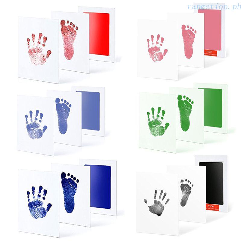 RAN Baby Handprint Footprint Ink Pads Inkless Infant Hand Foot Stamp No ...