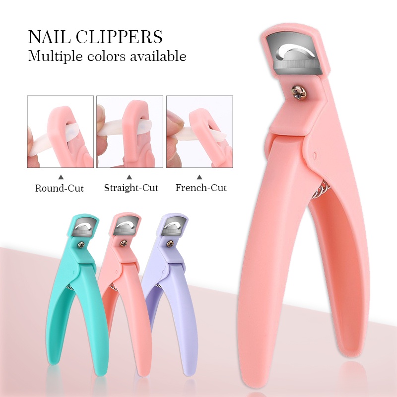 Nail Edge Clipper Fake Nails U-Shaped French Cutter Stainless Manicure ...