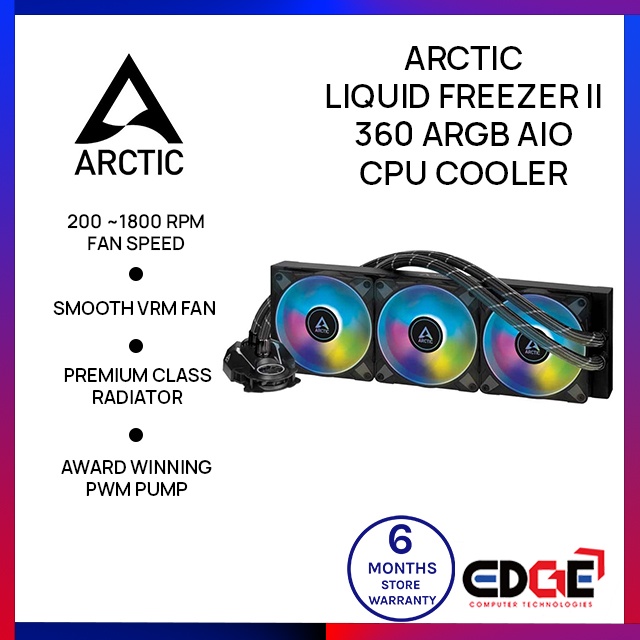 EDGE | ARCTIC Liquid Freezer II 360 aRGB Liquid AIO CPU Cooler | Shopee ...
