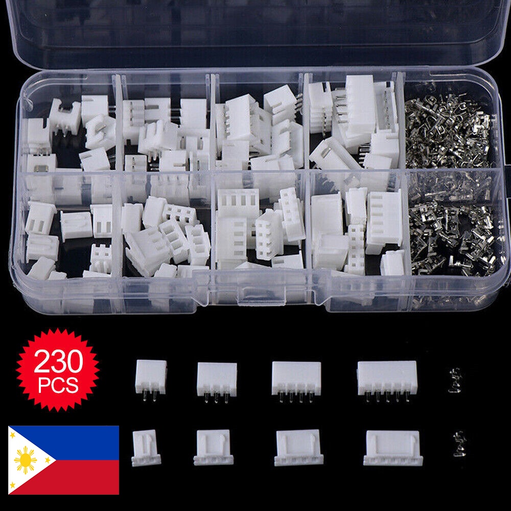 230Pcs XH2.54mm JST Connector Pitch Terminal Kit 2/3/4/5 Pin Male ...