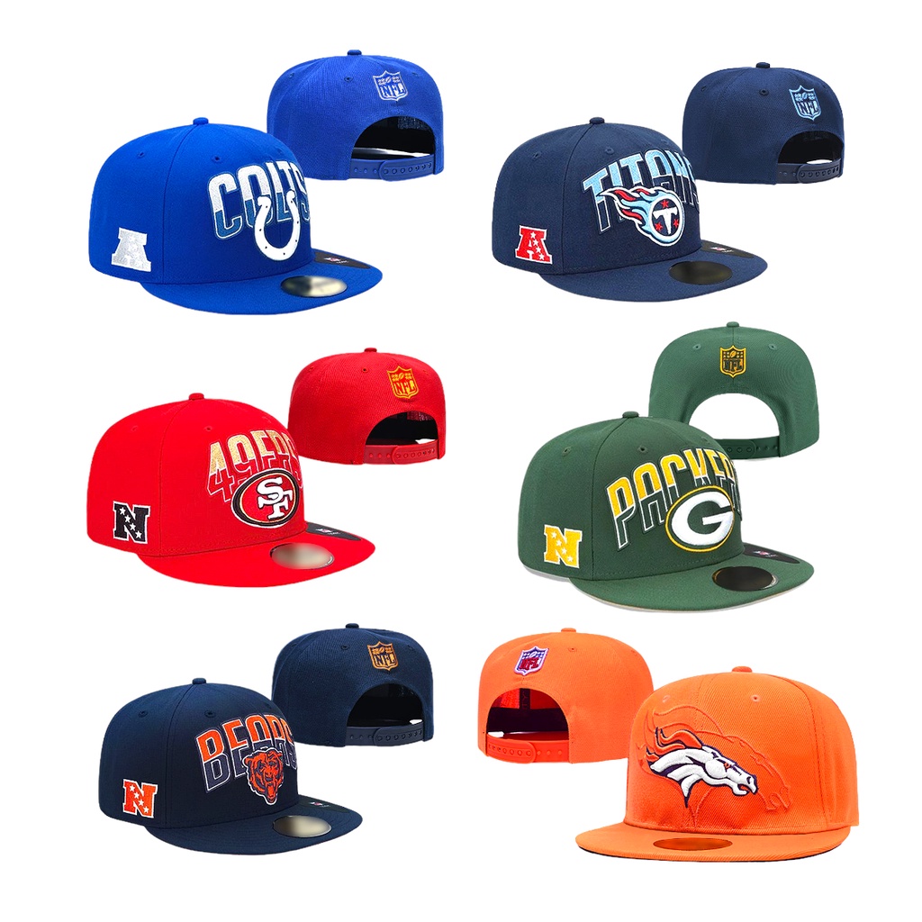 NFL Team Snapback High Quality Flat Brim Cap Baseball Hat for Men and ...