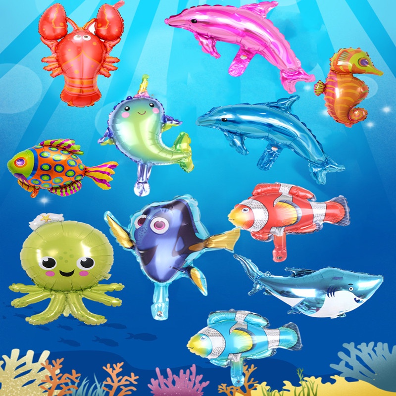 Sea Animal Balloons Starfish crab Shark Air Balloon Ocean World Under ...