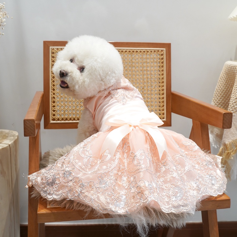 Pet Dress for Dog Small Pink Cat Outfit Clothing Puppy Female Birthday ...