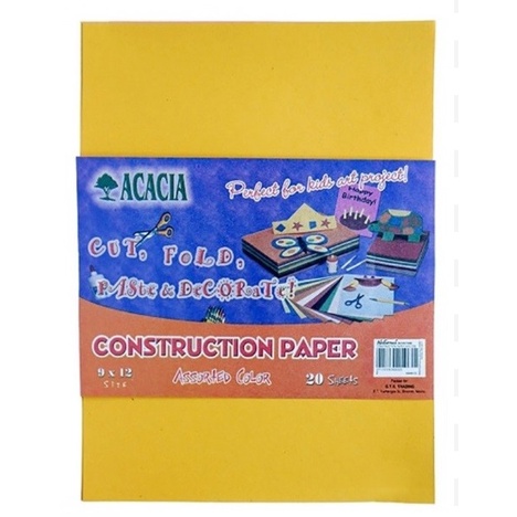 Acacia Construction Paper (20's/pack) | Shopee Philippines