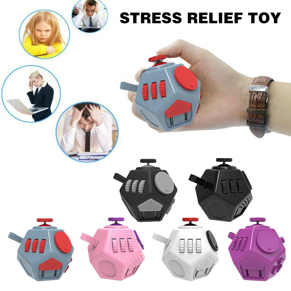 Cube Stress Reliever Toys Dice Anti-irritability Relieve Anxiety 12 ...