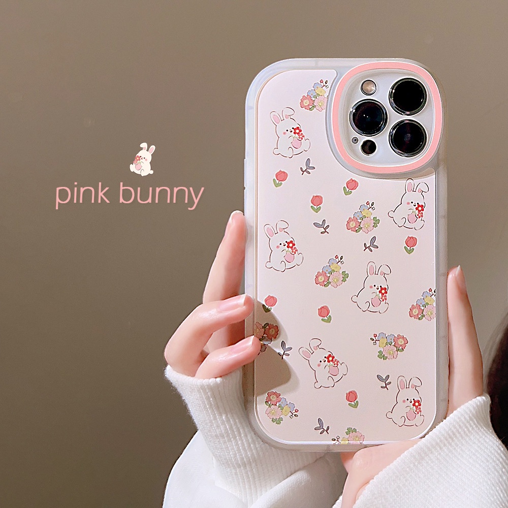 Cute Flower Rabbit Cartoon Silicone Case For Iphone SE2020 7/8 Plus 14 ...