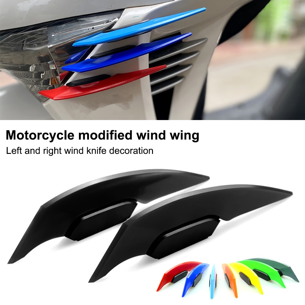 1 Pair Universal Motorcycle Winglets Aerodynamic Spoiler Wings with ...
