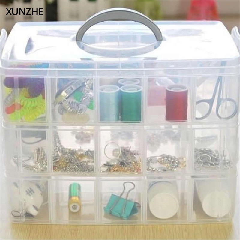 Eco-Friendly Organizer Three Removable Transparent Plastic Storage Box ...