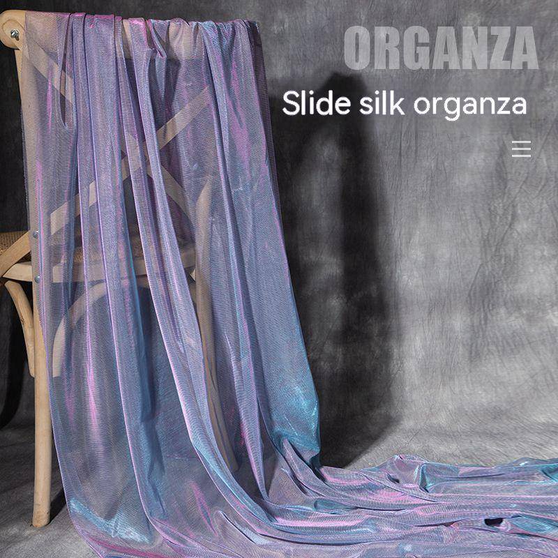 150*50CM Organza Cloth Laser Mesh Fabric Handmade DIY Baby Clothes Semi ...