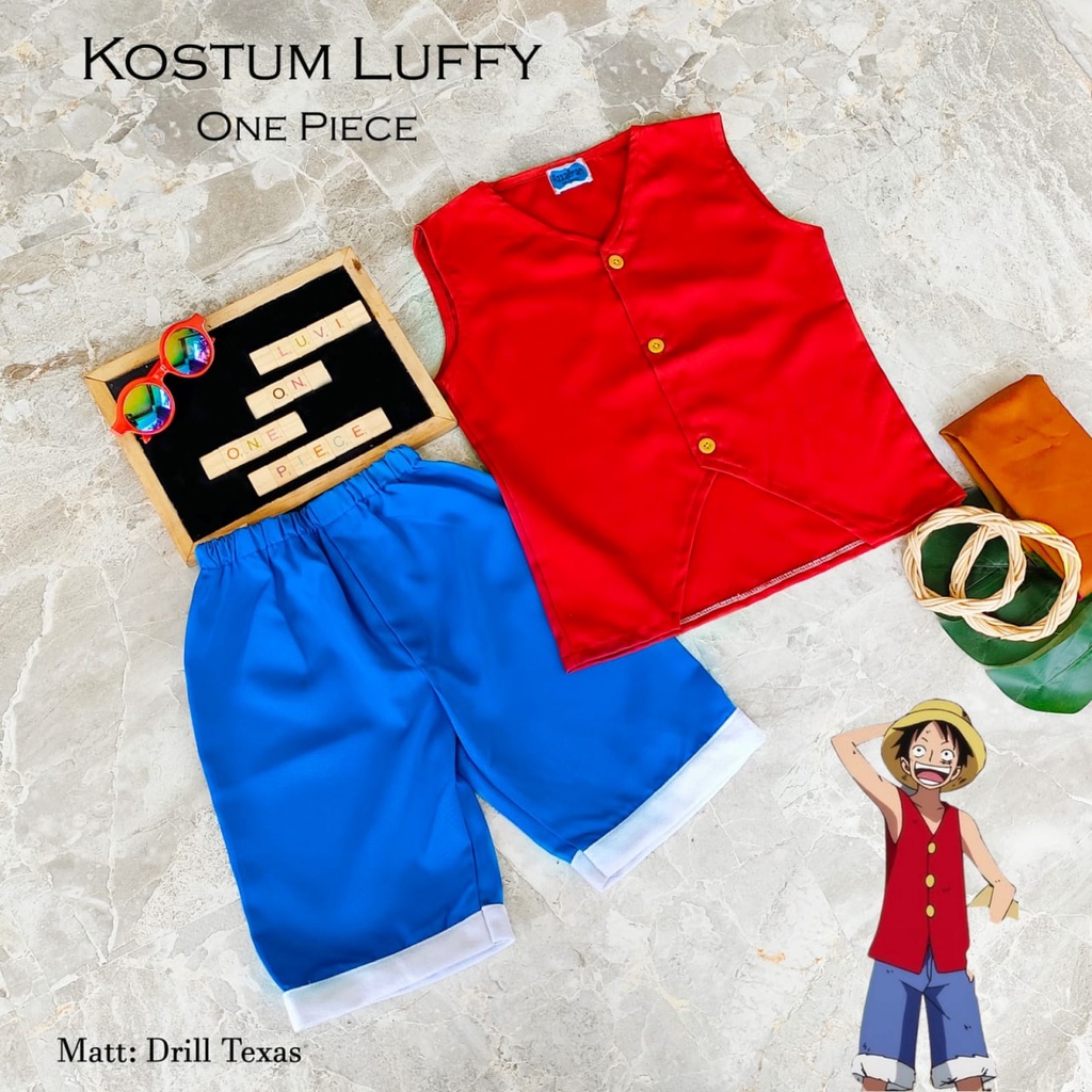 14.2 One Piece Luffy Costume Japanese Cartoon Anime Wibu Cosplay ...