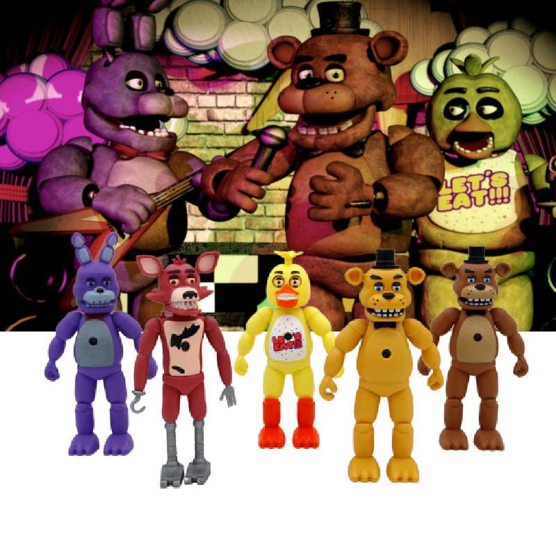 Five Nights at Freddy's Action Figures Set of 6 with Light Function ...