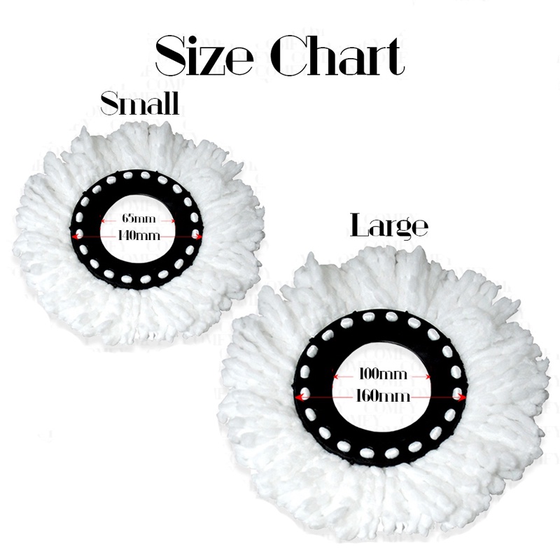 Microfiber 360 Magic Mops Spinnable Tournado Spin Mop Head Replacement ...