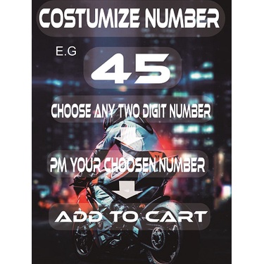 COSTUMIZED 2 DIGIT NUMBER VINYL CUT OUT STICKER | Shopee Philippines