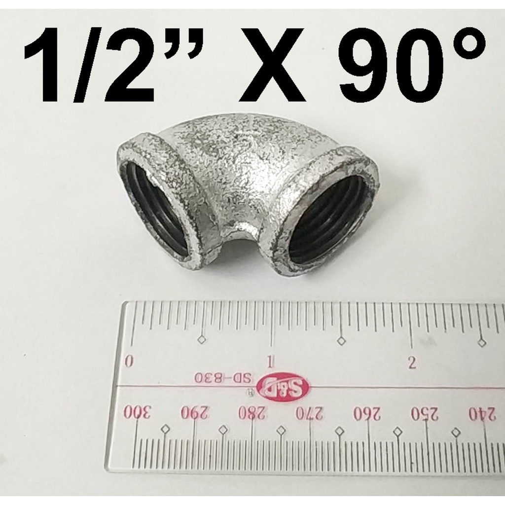 CHINA GI ELBOW 1/2" X 90° THREADED GALVANIZED IRON === CHINA ONLY ...