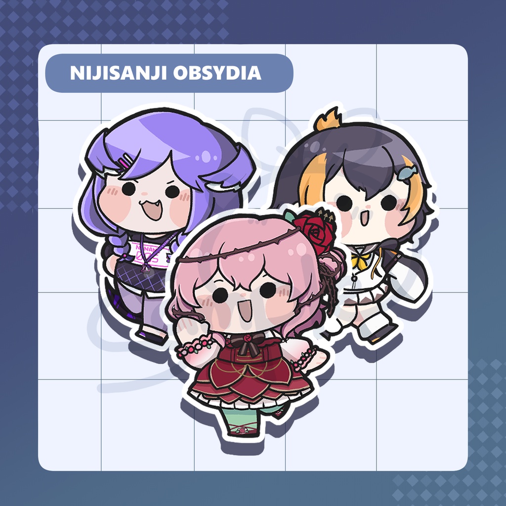 Nijisanji English OBSYDIA Vinyl Laminated Stickers┃nimica shop | Shopee ...