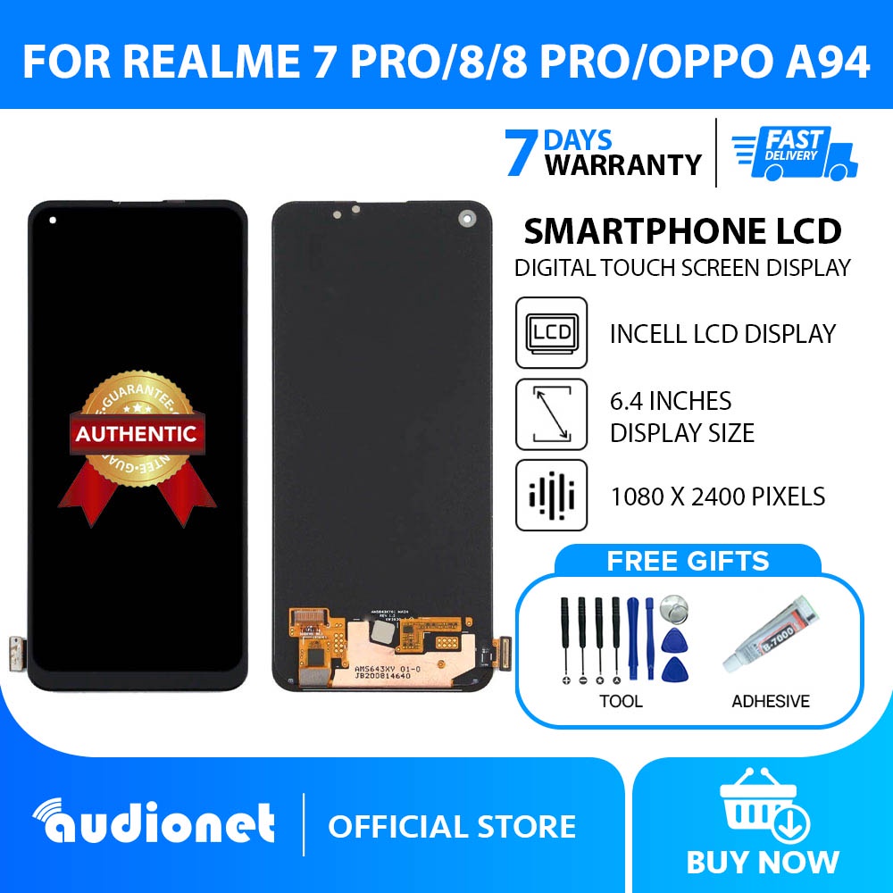 Smartphone LCD for Realme 7 Pro/8/8 Pro/Oppo A94 (INCELL) Digital Touch ...