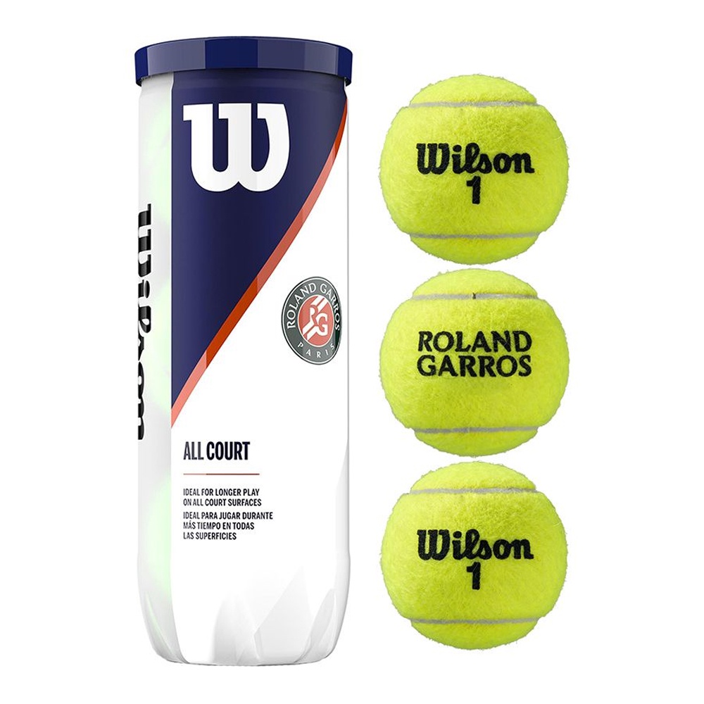 Wilson Tennis Ball Rolland Garros All Ct 3 | Shopee Philippines