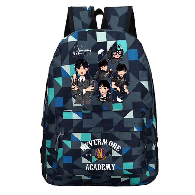 Wednesday Addams and Enid Backpack Teenager Children School Bags ...