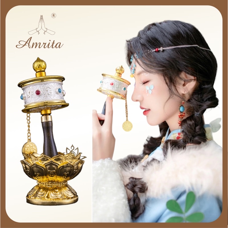 Tibetan hand-held prayer wheel - bronze prayer wheel - electric prayer ...