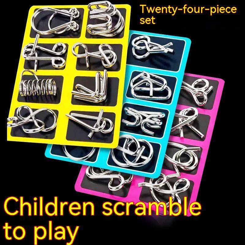Children's Intelligence Unclasp Chinese String Puzzle Full Set of ...