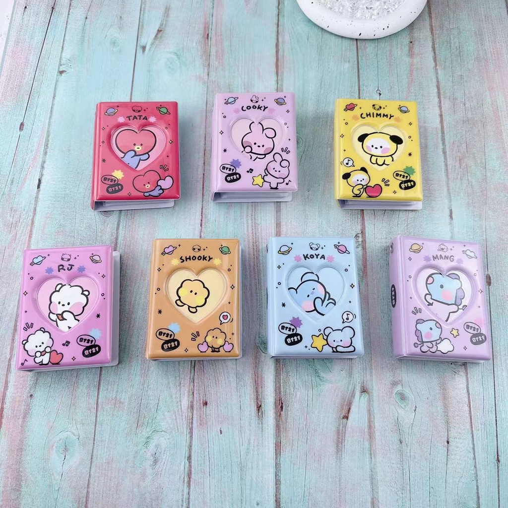 Bts Bt21 3 Inch Mini Photo Album Cute Card Holder KPOP Idol Photocard Collect Book/MANG Chimmy ...