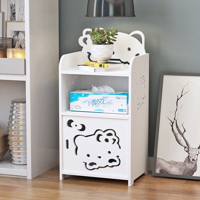 Modern Square Mini DIY Hello Kitty Cabinet Bedside Table with Kitty ...