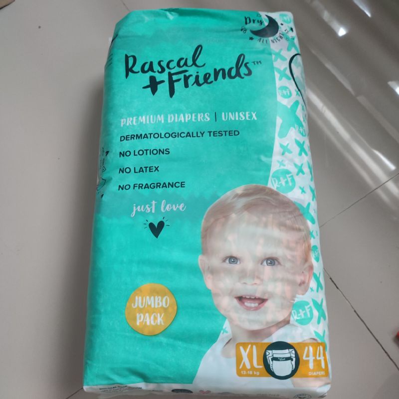44pcs XL Rascal + Friends Taped diapers Jumbo Pack | Shopee Philippines