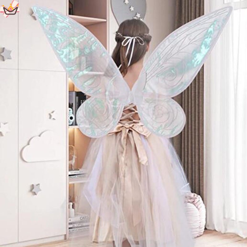 Women Girls Fairy Wings Glitter Angel Wings Butterfly Fairy Princess ...