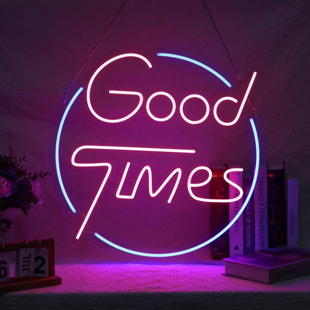 Good Times Custom Neon Sign, Personalized Design Pub Bar Neon Lights ...