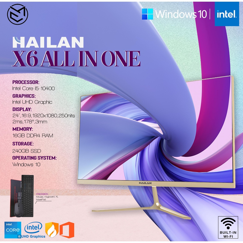 HAILAN X6 ALL-IN-ONE i5-10400 UHD Graphic 23.8"/ 1920x1080/ 250nits ...