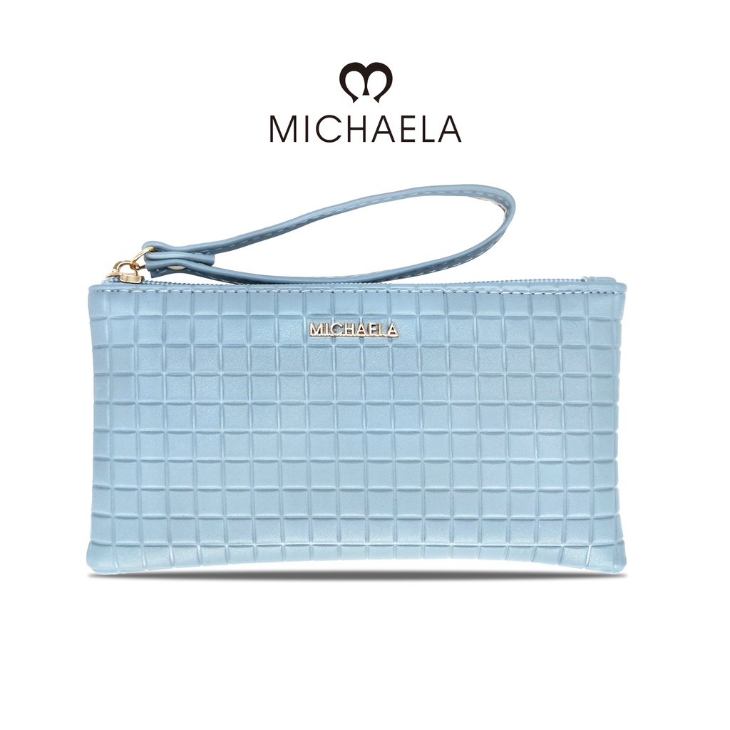 MICHAELA Cellphone Wristlet Wallet for Women Waffle-Like Embossed Long ...