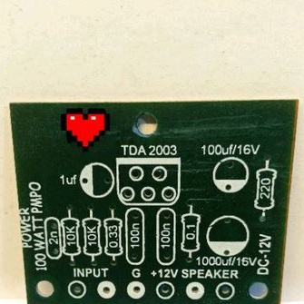 Pcb power mini amplifier 12v tda 2003 mono | Shopee Philippines