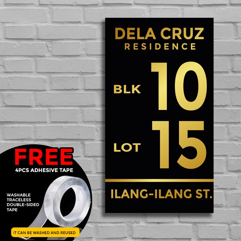 PERSONALIZED HOUSE NUMBER/HOME ADDRESS PLATE/5MM SINTRABOARD/5X9 INCHES ...