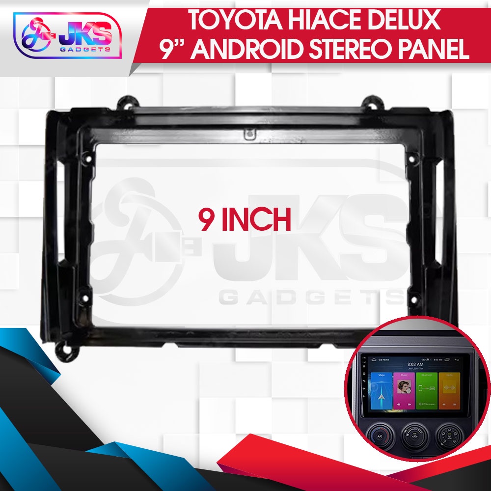 Toyota HiAce Delux 2019-2021 9" Inch Android Stereo Panel Frame ...