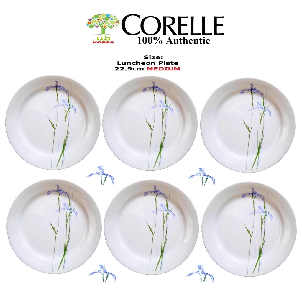 CORELLE Luncheon Plate 22.9cm 6pcs. Shadow Iris | Shopee Philippines